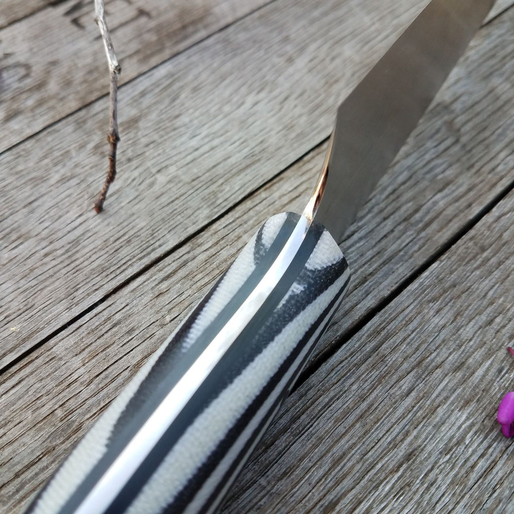 NORA #1457 - 7 Inch Line Slayer - Black & White Striped Micarta – Nora ...