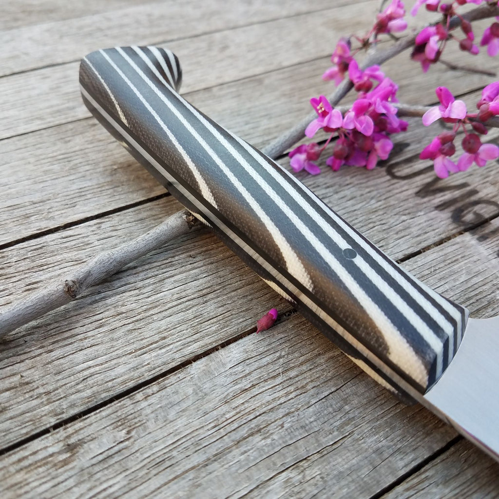 NORA #1457 - 7 Inch Line Slayer - Black & White Striped Micarta – Nora ...