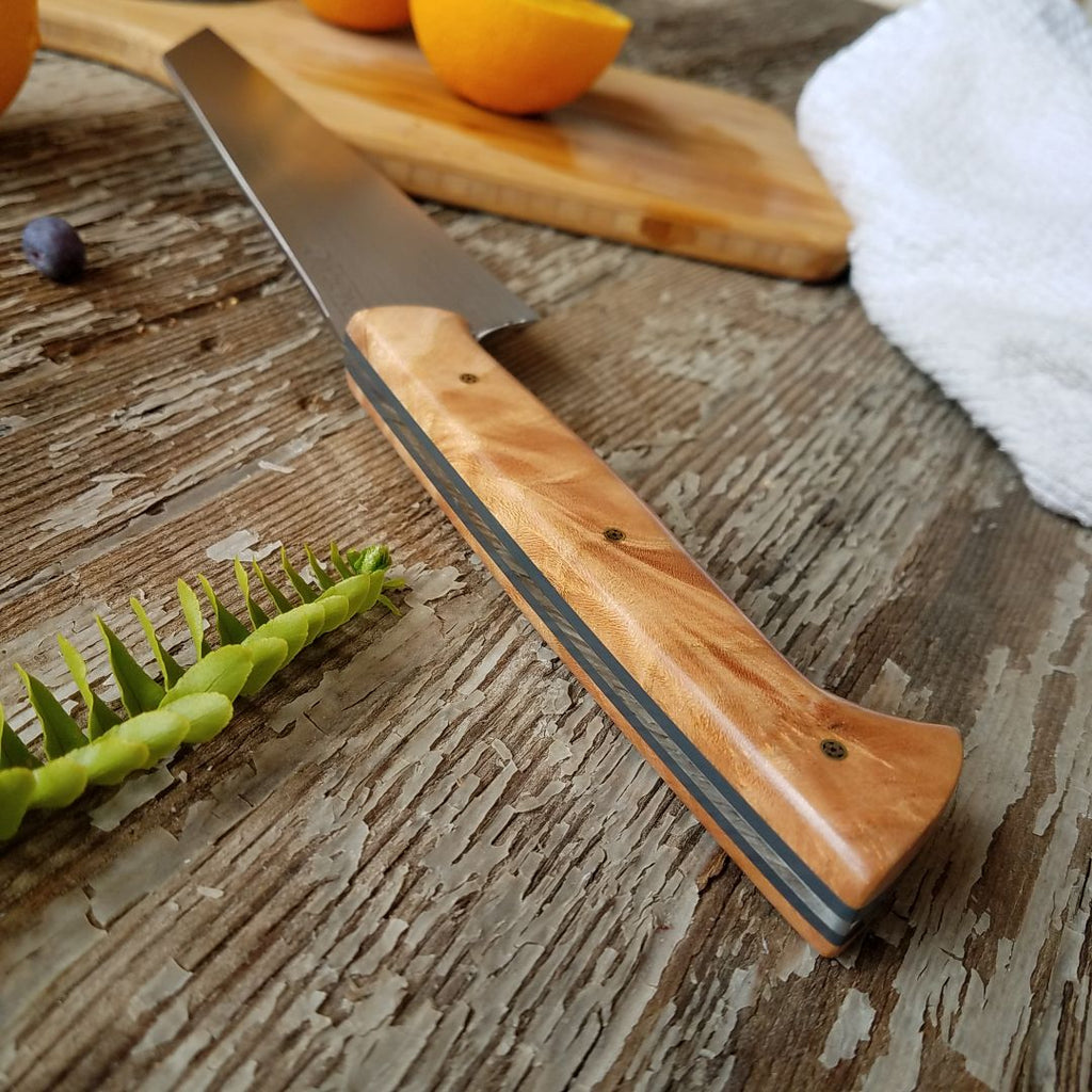 NORA #1467 - 7 Inch Line Slayer - Flame Cherry Wood – Nora Knives