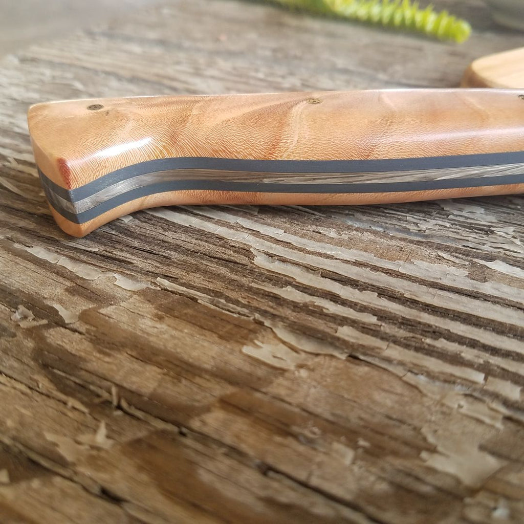 NORA #1467 - 7 Inch Line Slayer - Flame Cherry Wood – Nora Knives