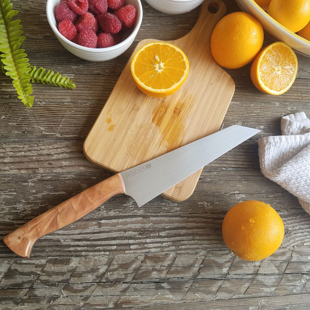 NORA #1467 - 7 Inch Line Slayer - Flame Cherry Wood – Nora Knives